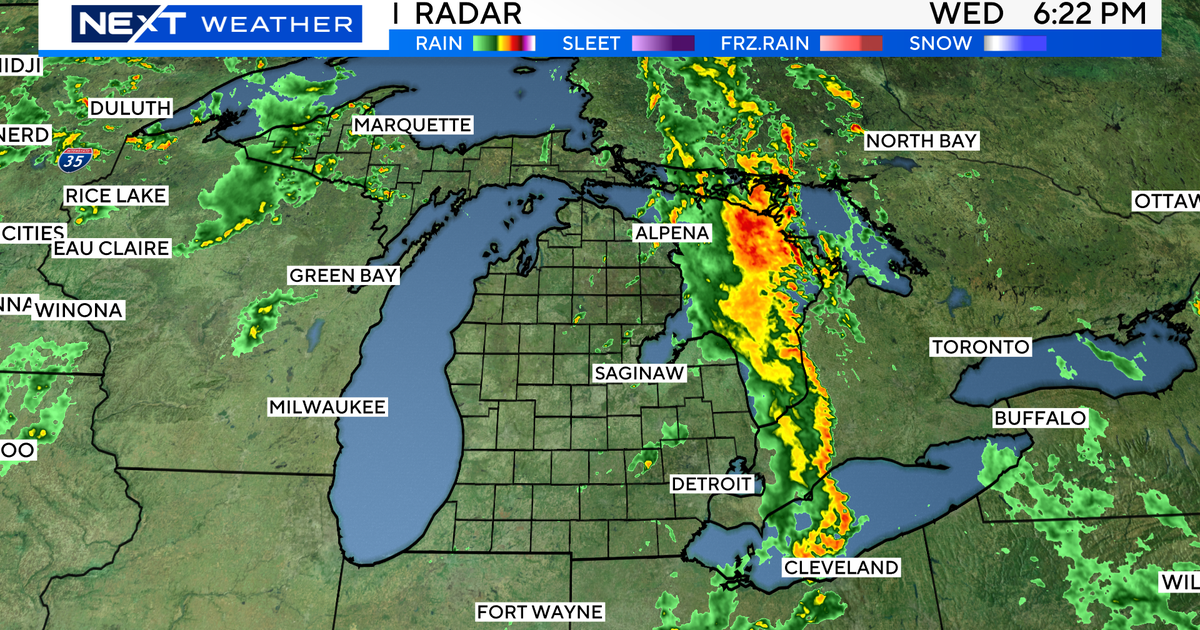 Showers and storms continue to move through Southeast Michigan - CBS ...