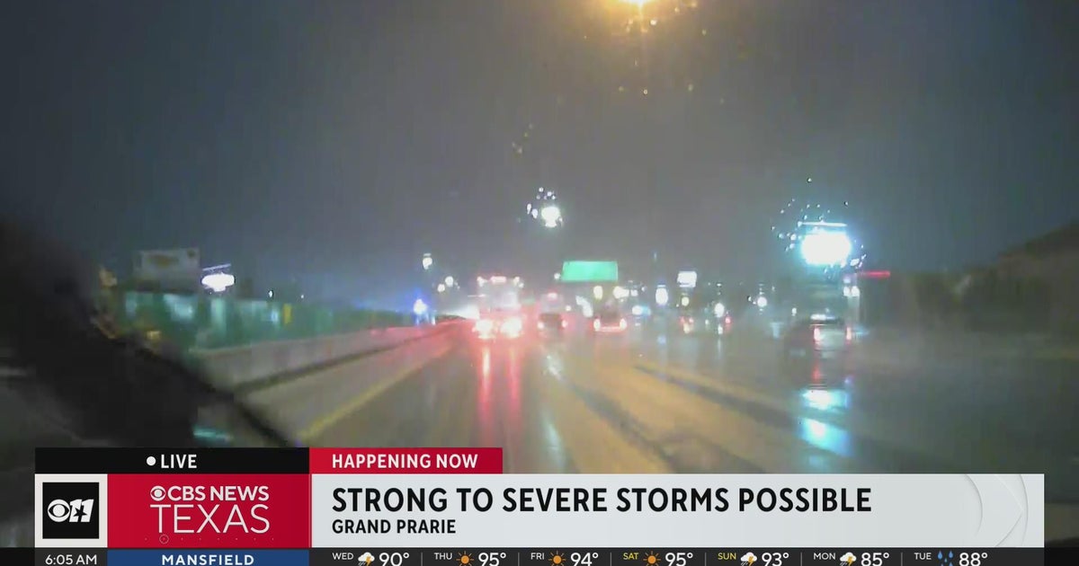 Ponding, flooding showing up on North Texas roadways - CBS Texas