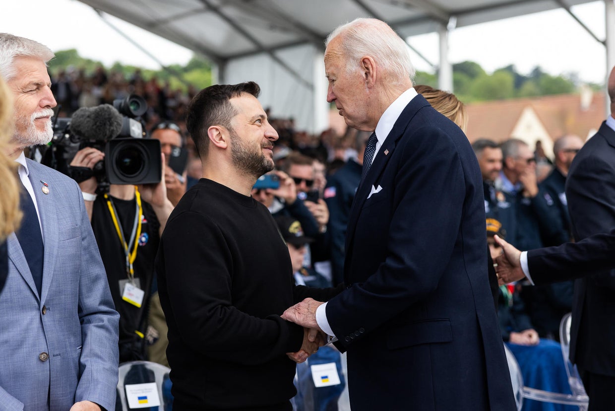 Biden says democracy "begins with each of us" in speech at Pointe du ...