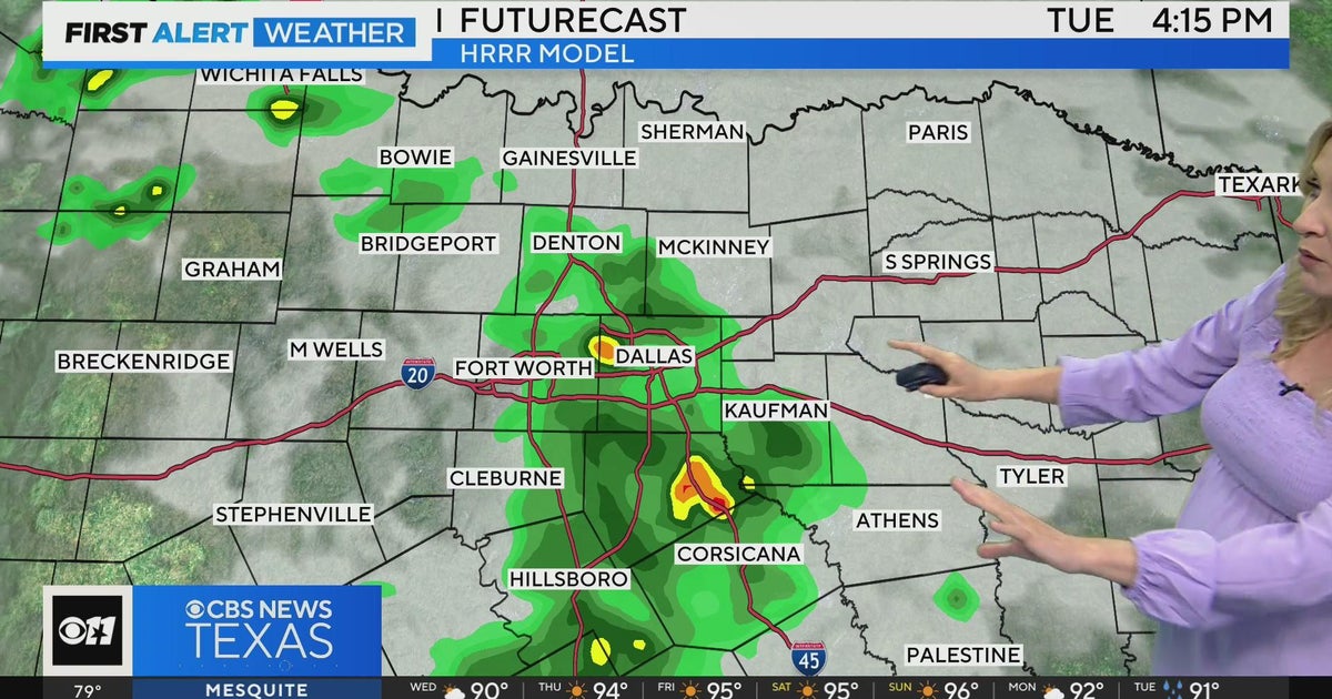 Scattered storms continue in North Texas through the evening - CBS Texas