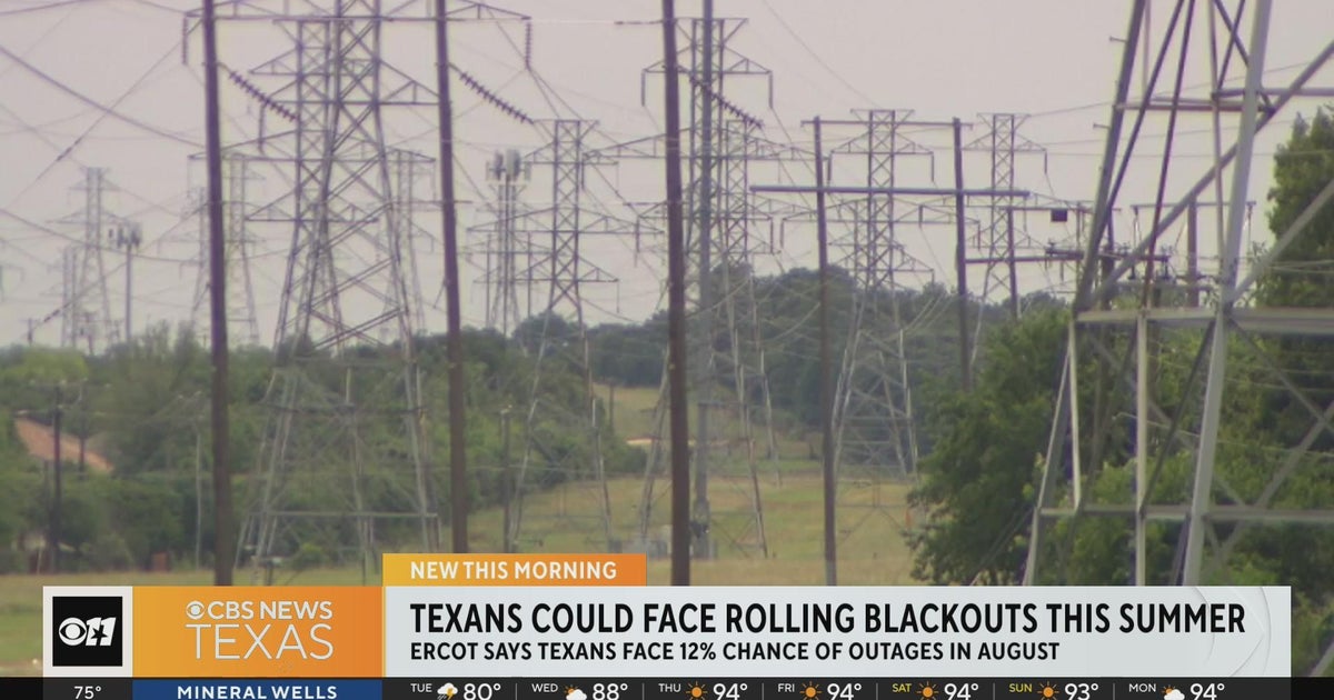 ERCOT says Texans could face rolling blackouts this summer - CBS Texas