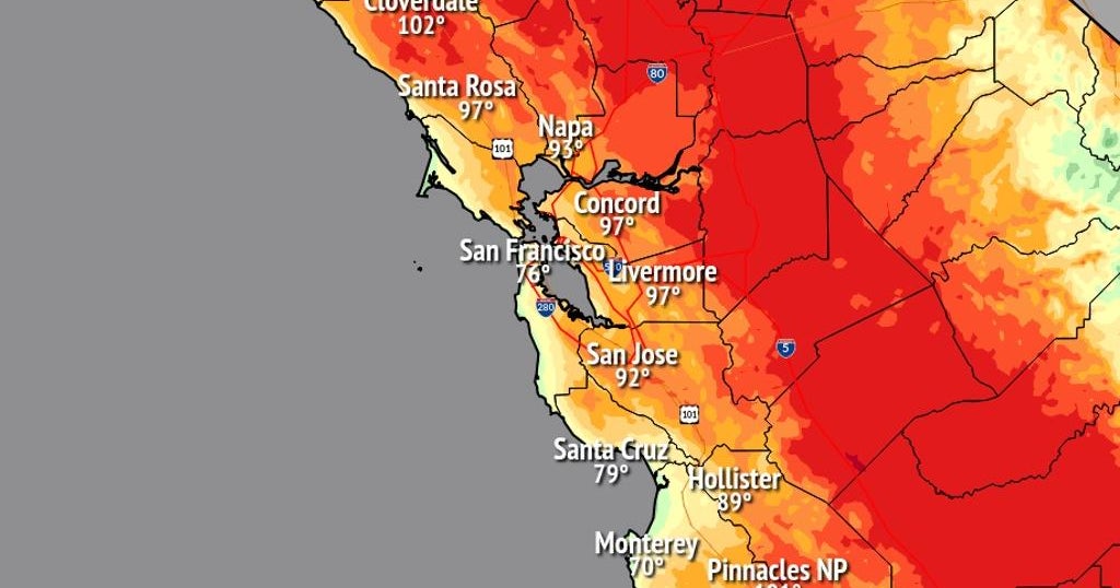 Hot temperatures to toast Bay Area inland areas; cooler conditions on ...