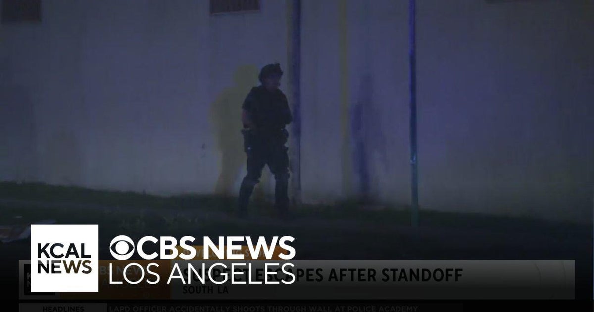 Suspect escapes after 8-hour standoff with LAPD in South LA - CBS Los ...
