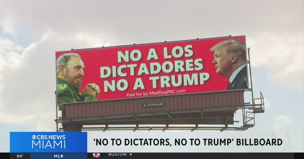 "No to dictators, no to Trump" billboard emerges on Miami expressway ...