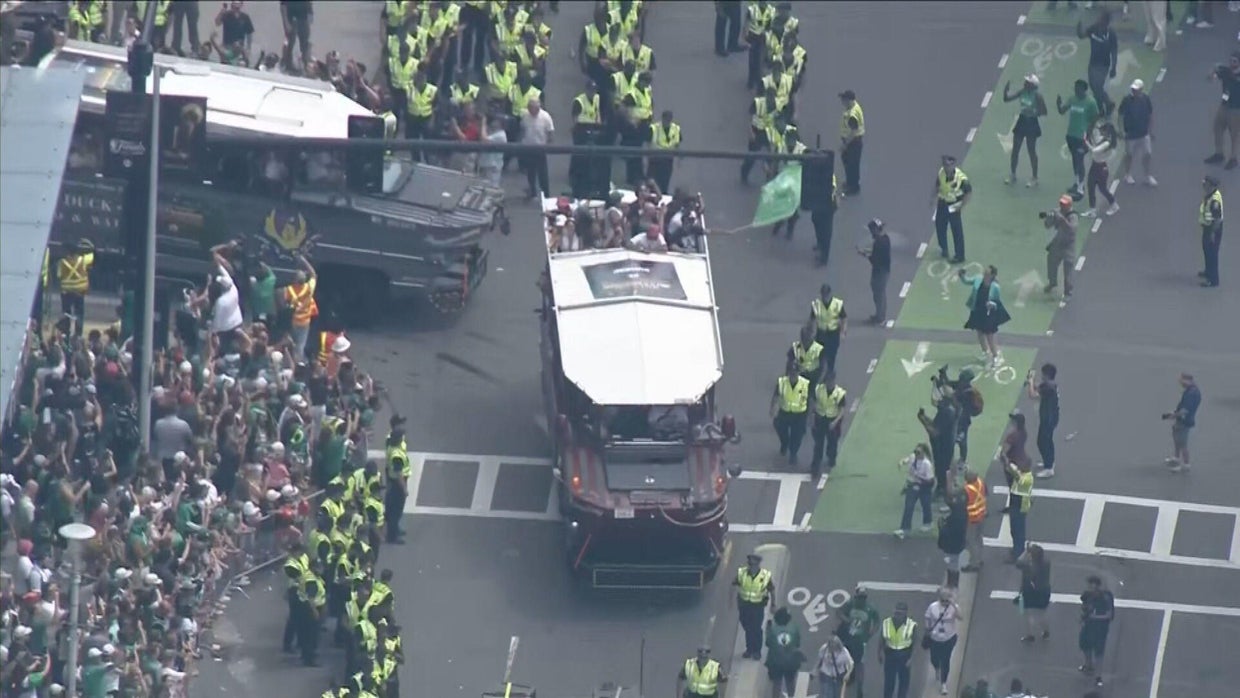 Celtics celebrate 18th title in franchise history with duck boat parade