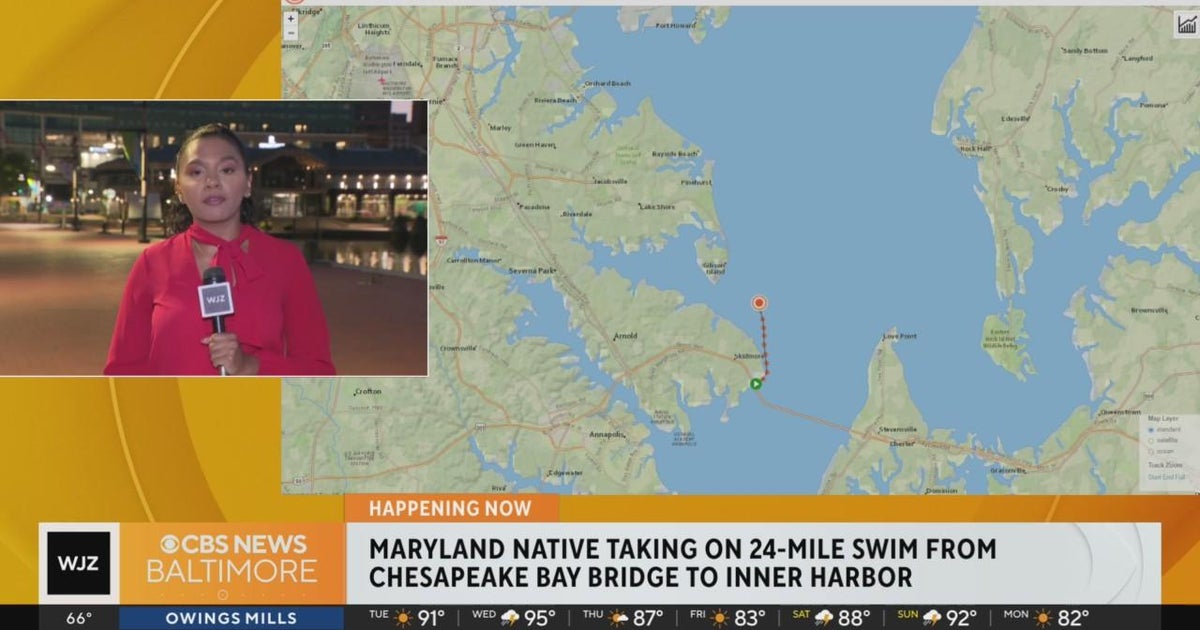 Baltimore woman begins 24-mile swim from Bay Bridge to Inner Harbor ...