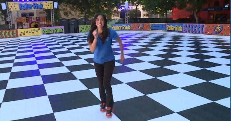 Watch Sakura bust some moves on the skates at the Downtown Roller Rink ...