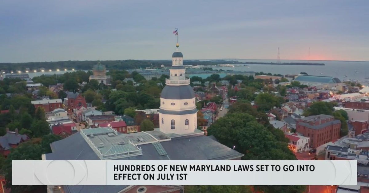 Maryland laws to go in effect July 1, plus more top news - CBS Baltimore