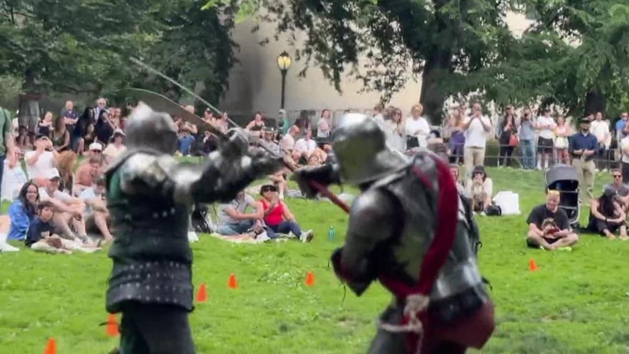At Gladiators NYC, full-contact MMA meets weapons and armor - CBS New York