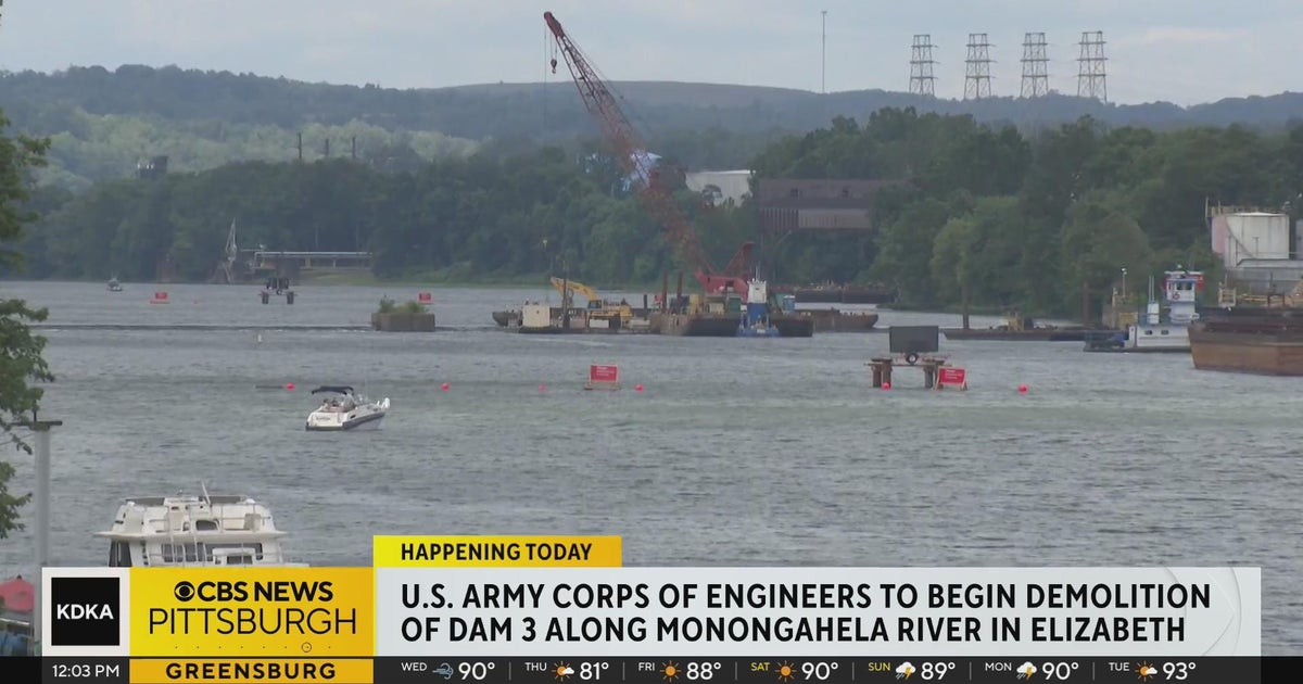 Army Corps of Engineers set to demolish dam along Monongahela River ...