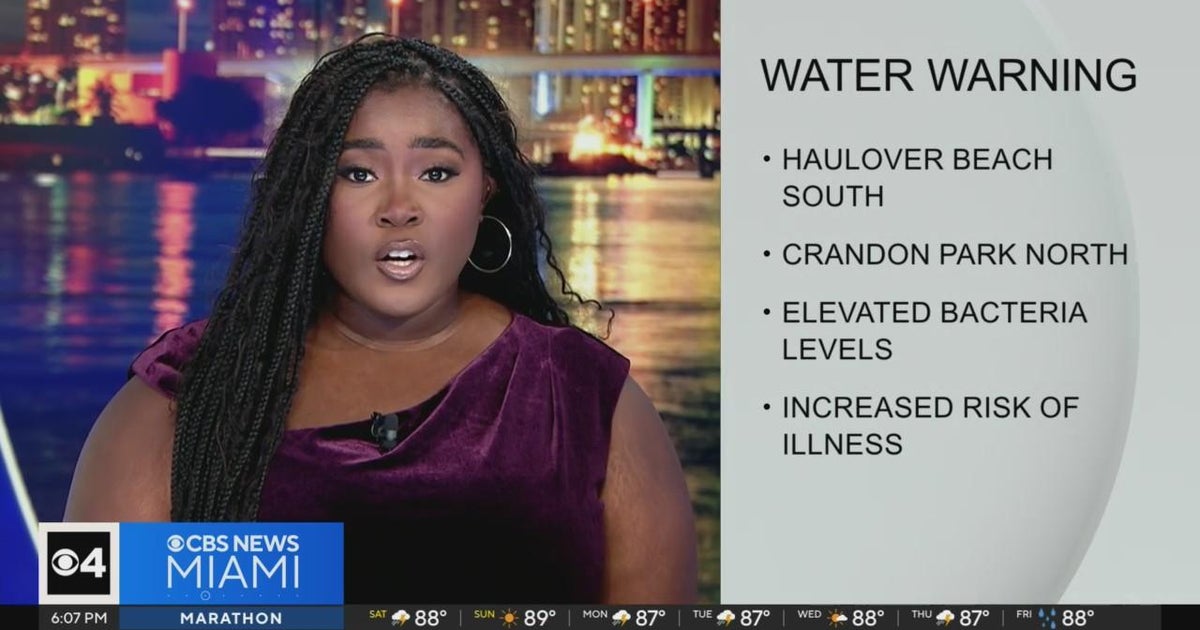 Florida Department of Health issues Miami-Dade beach advisories - CBS Miami