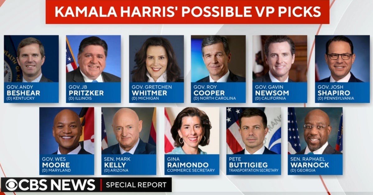 Who could be Kamala Harris' running mate? - CBS News