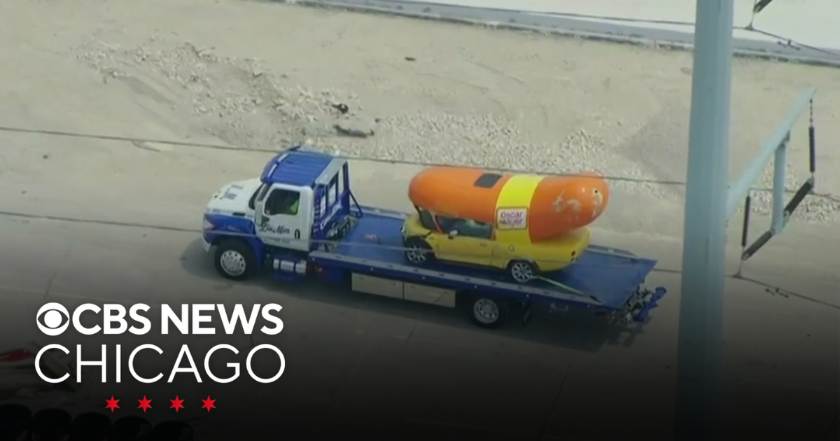 Oscar Mayer Wienermobile rolls on its side in crash on Chicago-area ...