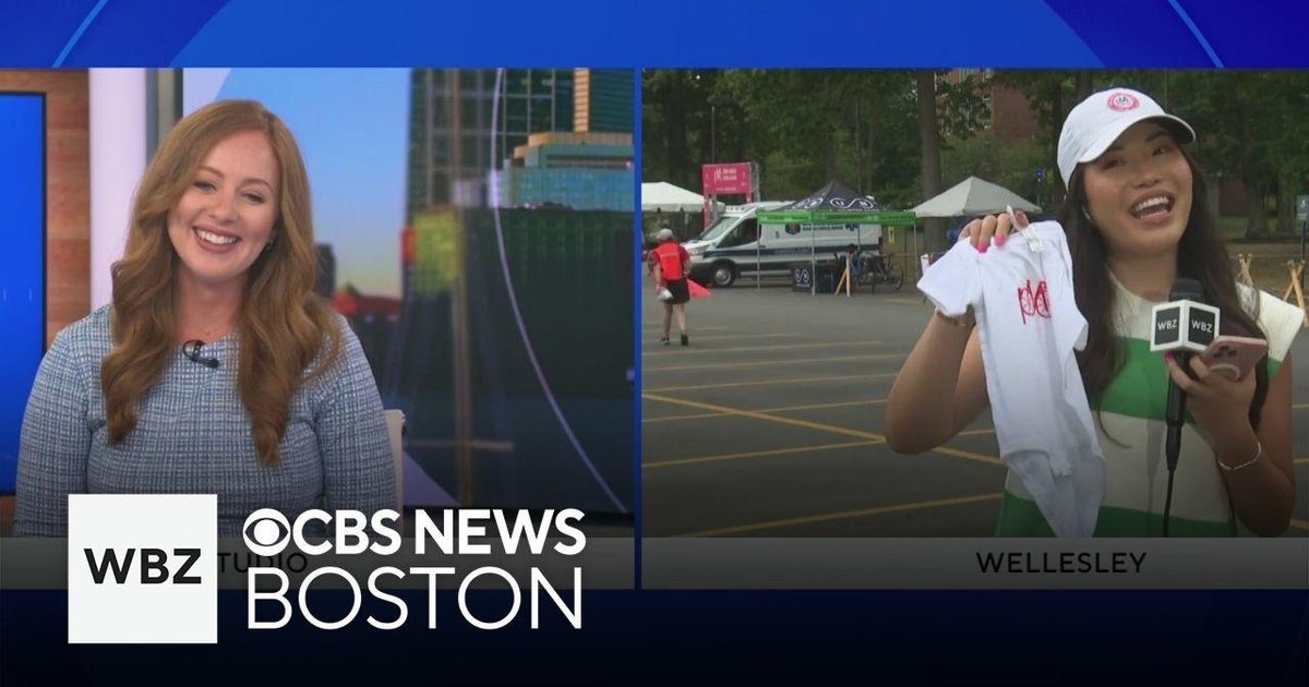 WATCH: WBZ-TV's Anna Meiler gets a PMC onesie - CBS Boston