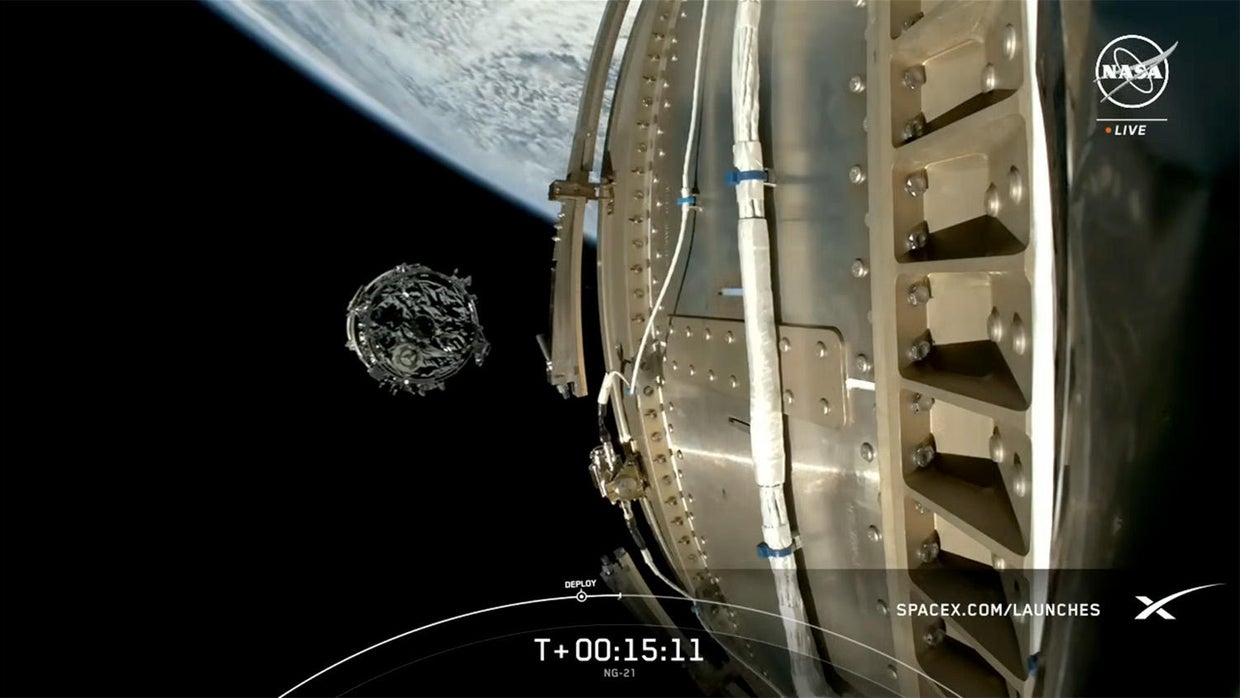 SpaceX launches Northrop Grumman space station cargo ship into orbit - CBS News