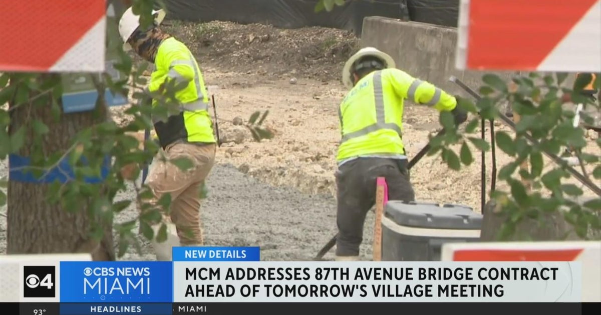 87th Avenue bridge builder releases statement on project - CBS Miami
