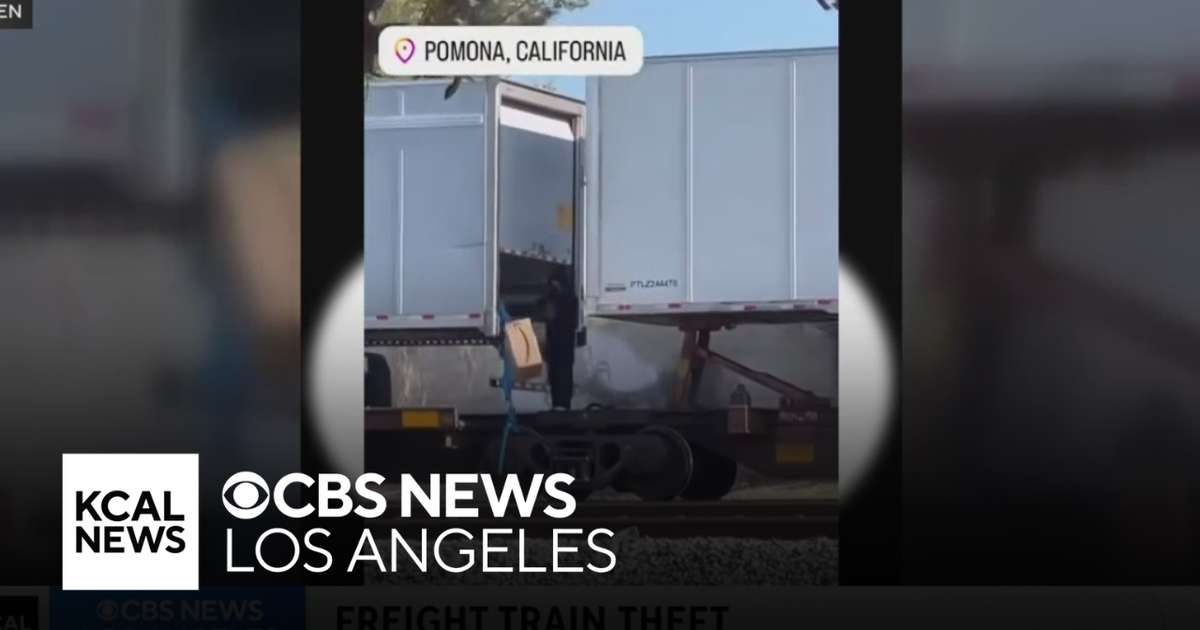Man caught on camera stealing from freight train in Pomona - CBS Los ...