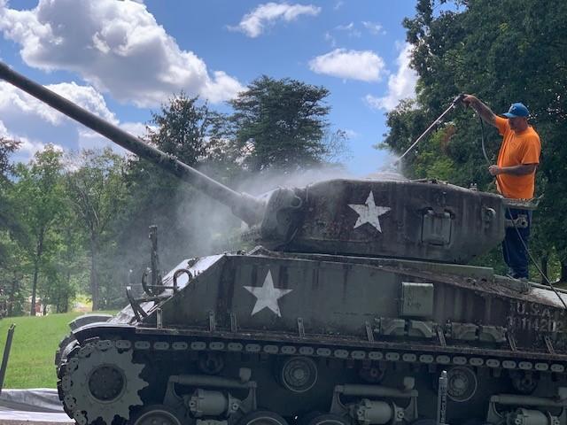 Restoration project underway on World War II tank memorial in Monessen ...