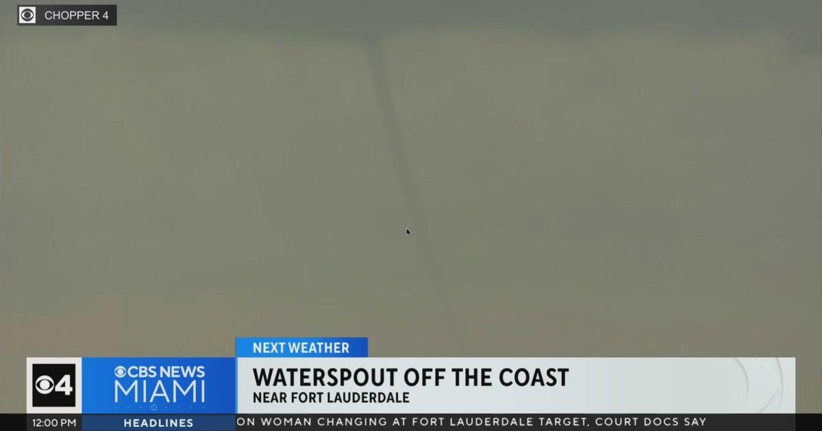 Waterspout spotted off the coast of Fort Lauderdale - CBS Miami