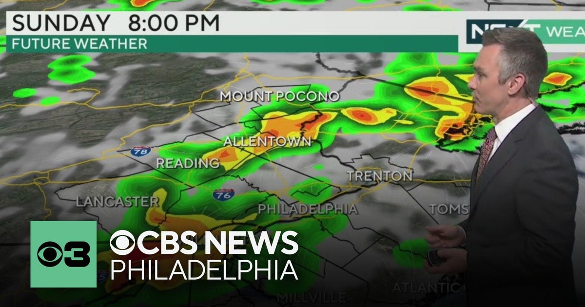 Tracking potential severe storms Sunday in Philadelphia region - CBS ...