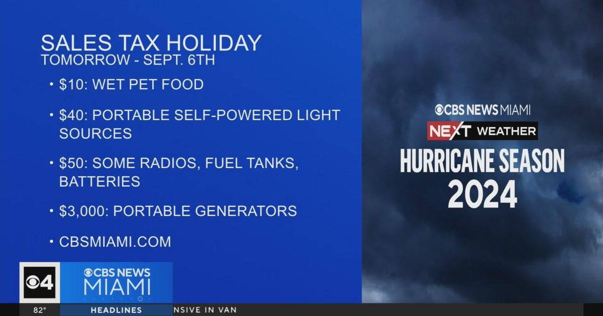 Florida's hurricane sales tax holiday starts soon - CBS Miami