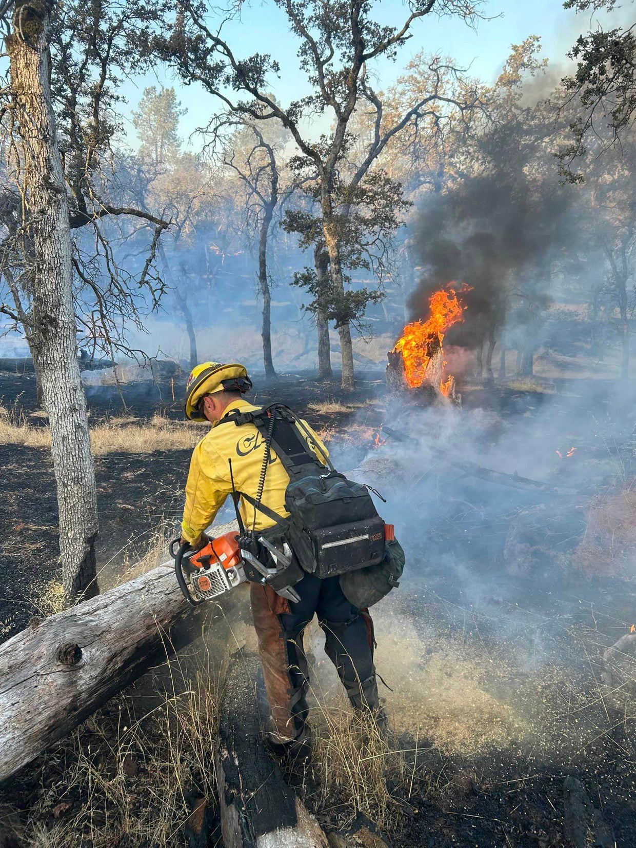 Fire that erupted near Camp Far West in Placer County contained - CBS ...