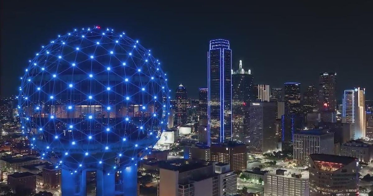 Dallas skyline shines blue as artist honors fallen Officer Darron Burks ...