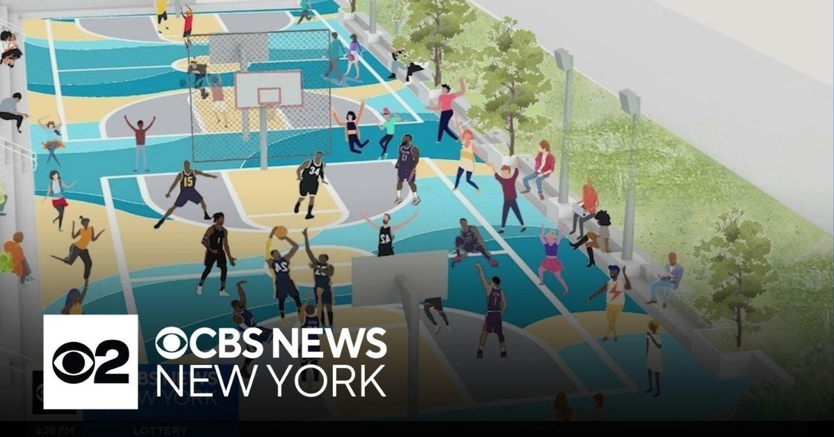 "Sunken" basketball court among NYC's flood-prevention plans - CBS New York