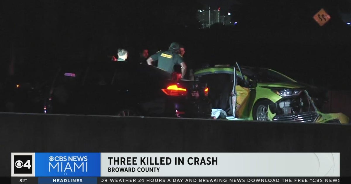 3 killed in I-595 crash in Broward County - CBS Miami