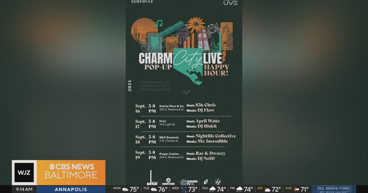 Charm City Live kicks off with weeklong celebration of pop-up happy hour events - CBS Baltimore