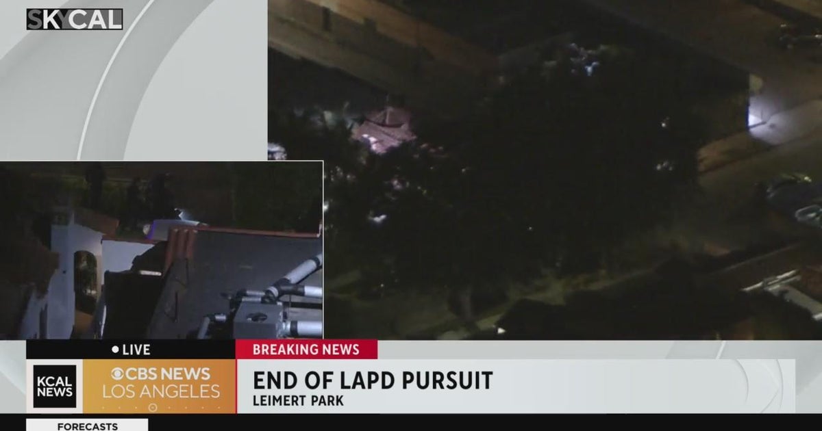 End of LAPD pursuit in Leimert Park - CBS Los Angeles