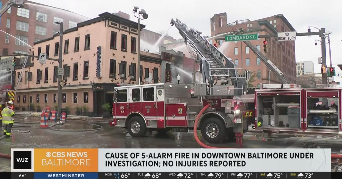 Investigators still working to determine cause of massive 5-alarm fire in Downtown Baltimore ...