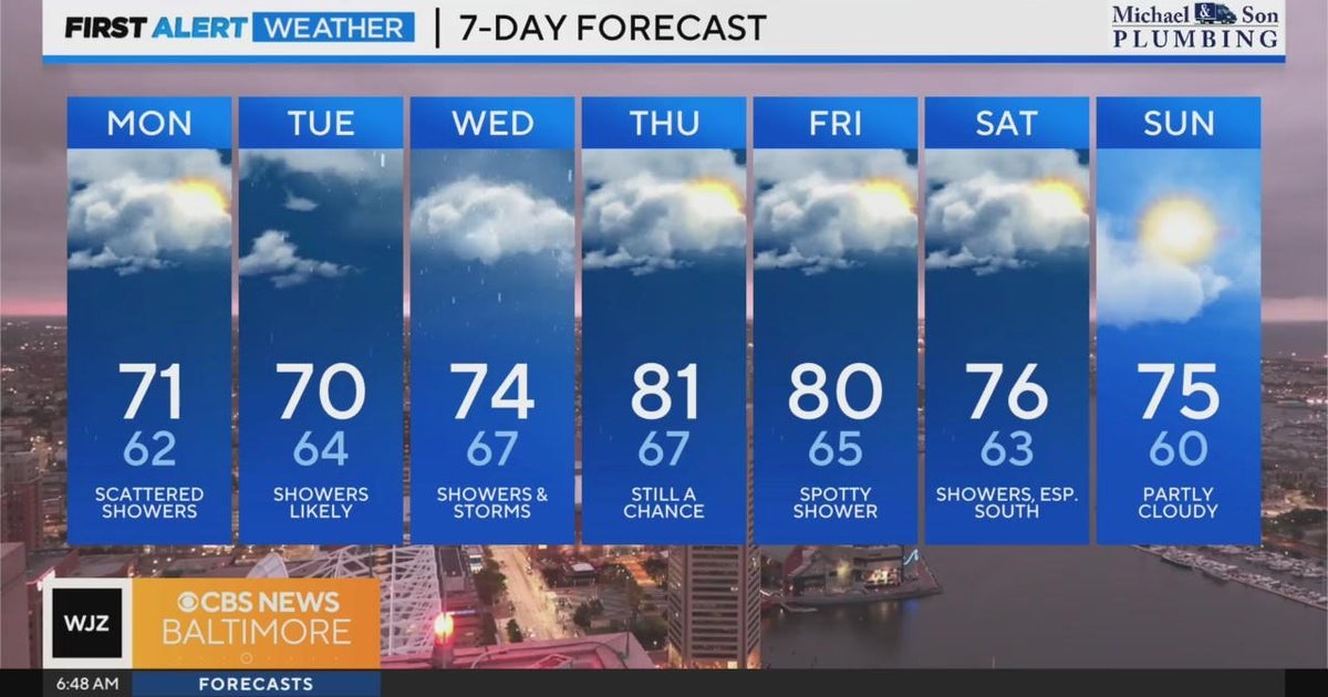 Wet weather will linger throughout the week - CBS Baltimore
