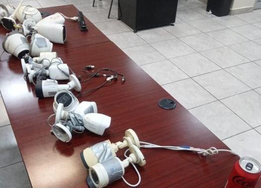 Surveillance cameras placed on palm trees by drug cartel "falcons" in ...