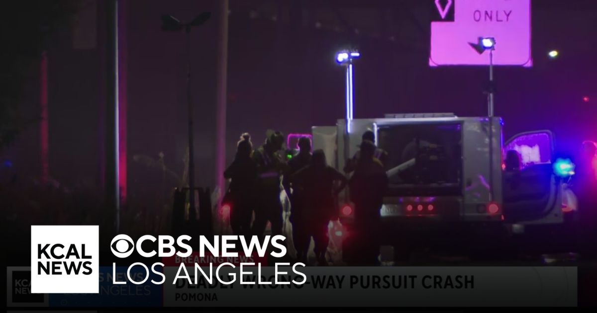 2 Dead After Violent Wrong Way Pursuit Crash In Pomona Cbs Los Angeles