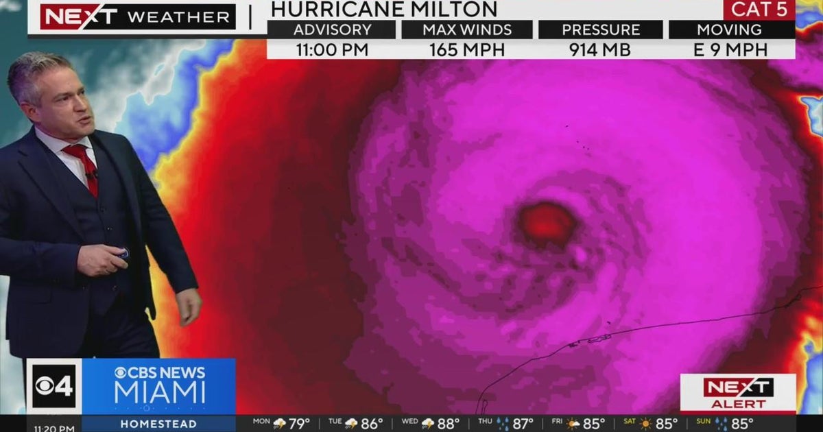 Hurricane Milton, Monday, Oct. 7th at 11 p.m. - CBS Miami