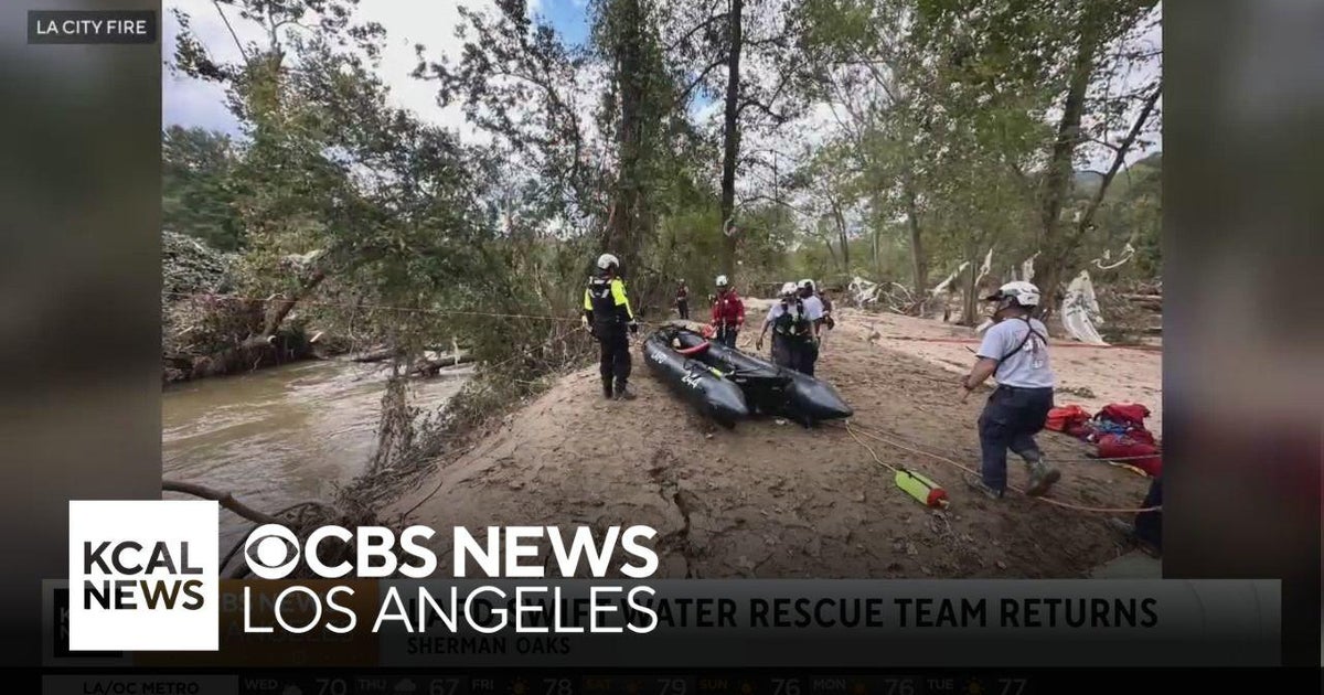 LAFD swift water rescue teams return home after helping with hurricane ...