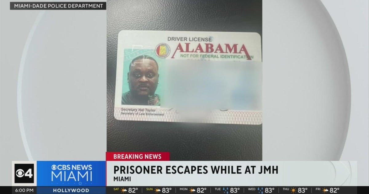 Miami-Dade inmate escapes outside Jackson Memorial Hospital ER - CBS Miami