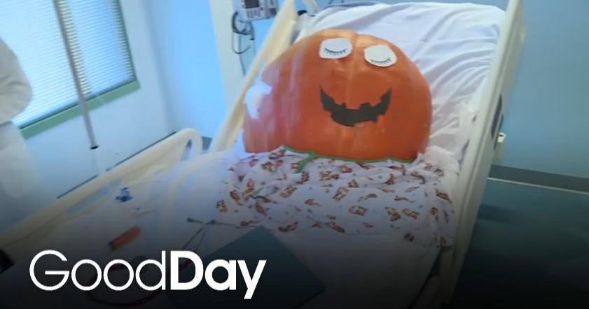 We're at Shriners Children's Northern California for their pumpkin ...