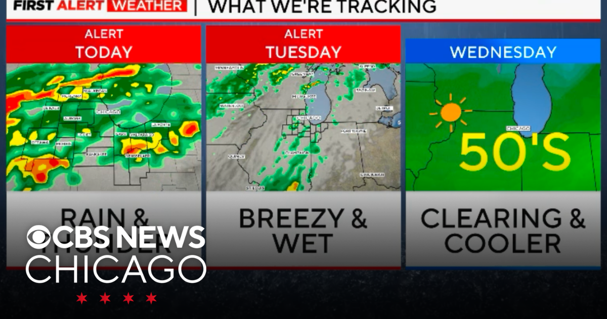 Showers and thunderstorms Monday in Chicago - CBS Chicago