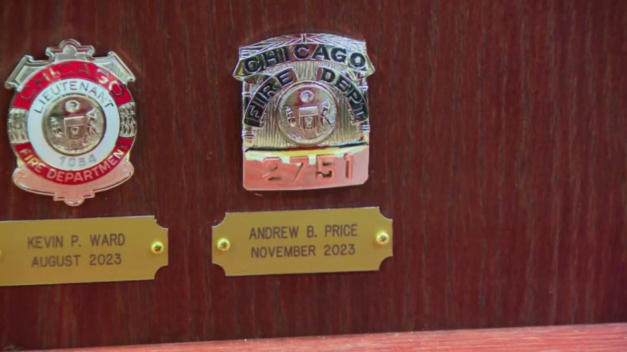 Fallen firefighter Drew Price's badge added to memorial wall at Chicago ...