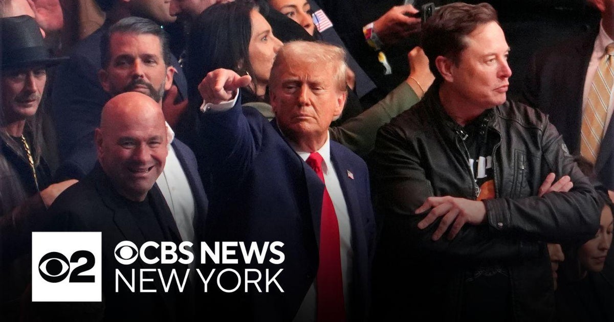 Trump attends UFC fight at MSG with Elon Musk - CBS New York