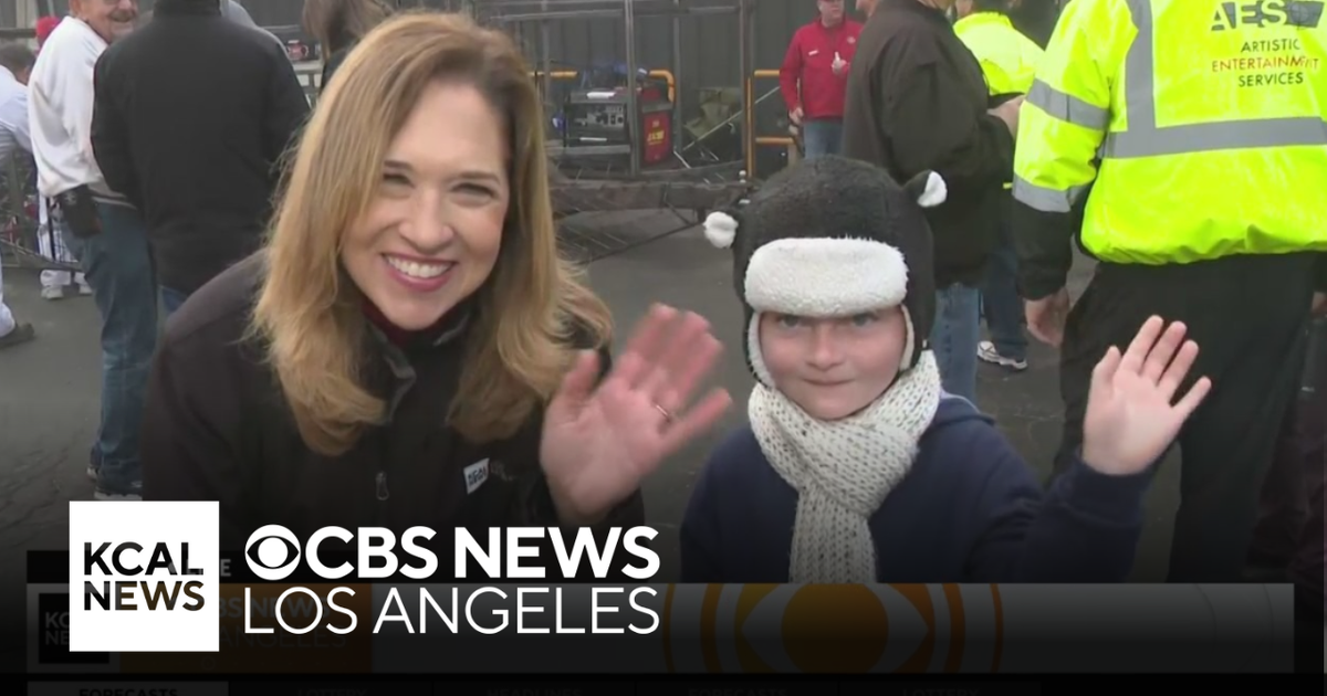 Test run for the Rose Parade in Azuza with Kara Finnstrom - CBS Los Angeles