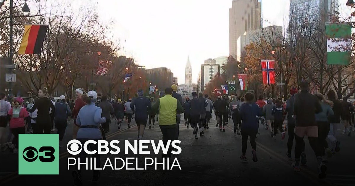Get a look at the finish line of Philadelphia Half Marathon - CBS ...