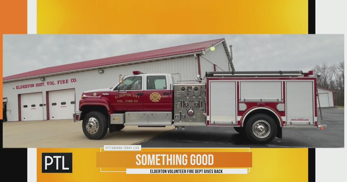 Something Good: The Elderton Volunteer Fire Dept. is giving back - CBS ...