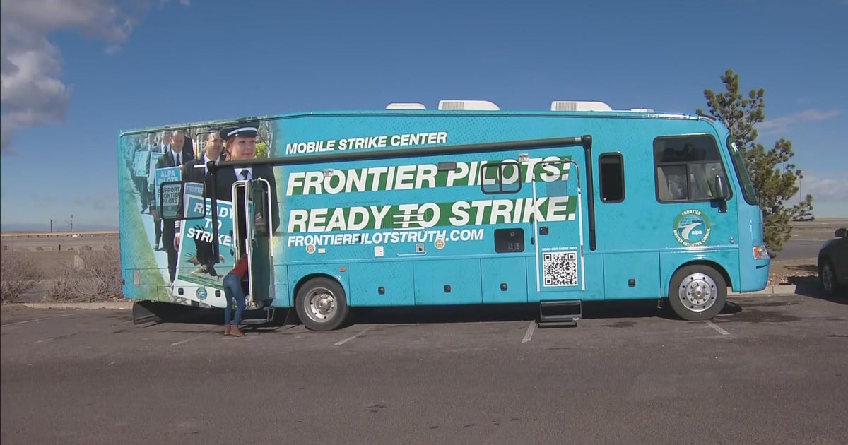 Frontier Airlines pilots demonstrate after voting to authorize a strike ...