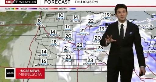 Latest Minnesota snow totals as season's first big storm arrives - CBS ...