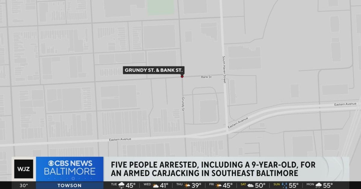 9-year-old among 5 arrested for armed carjacking in Baltimore - CBS ...