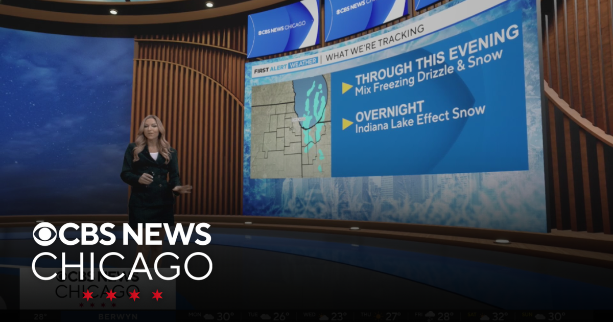 Snow, freezing drizzle to persist through evening in Chicago - CBS Chicago