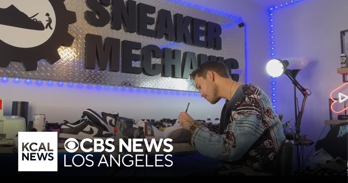 How a Temecula artist uses his skills to create custom sneaker designs ...